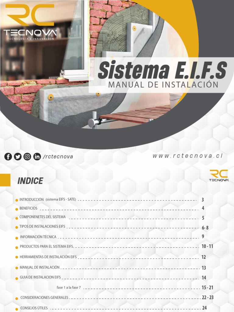 Manual Instalacion Eifs (RC Tecnova) | PDF | Aislamiento térmico | Hormigón
