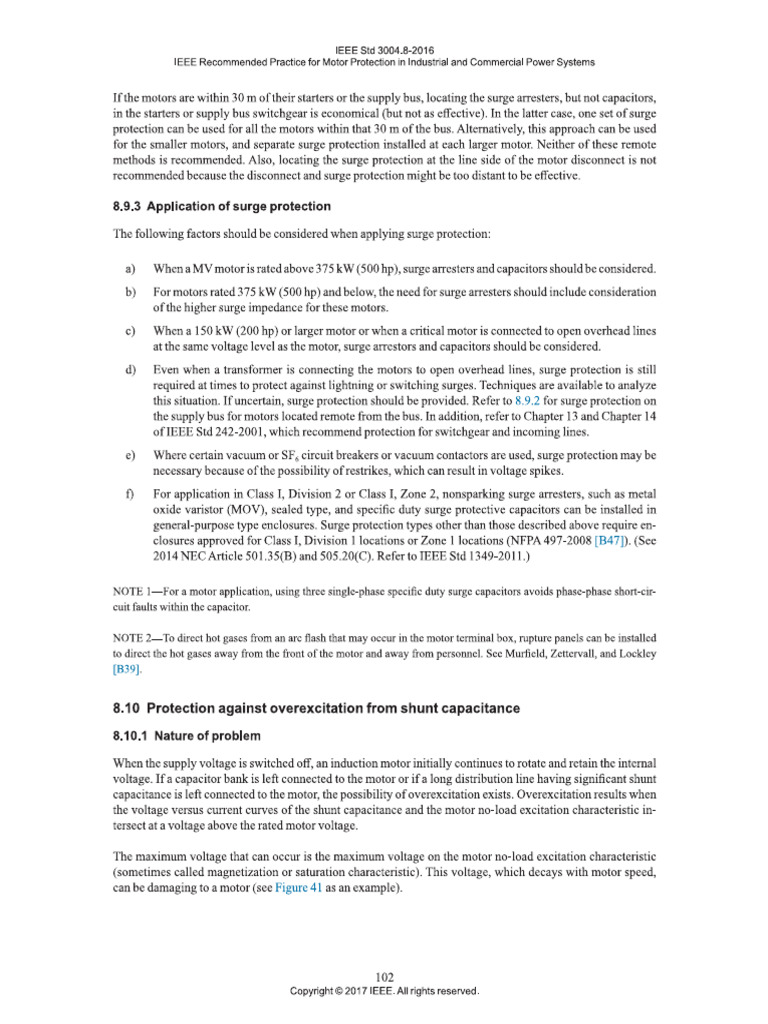 IEEE 3004 - Motor Surge Protection Requirement | PDF
