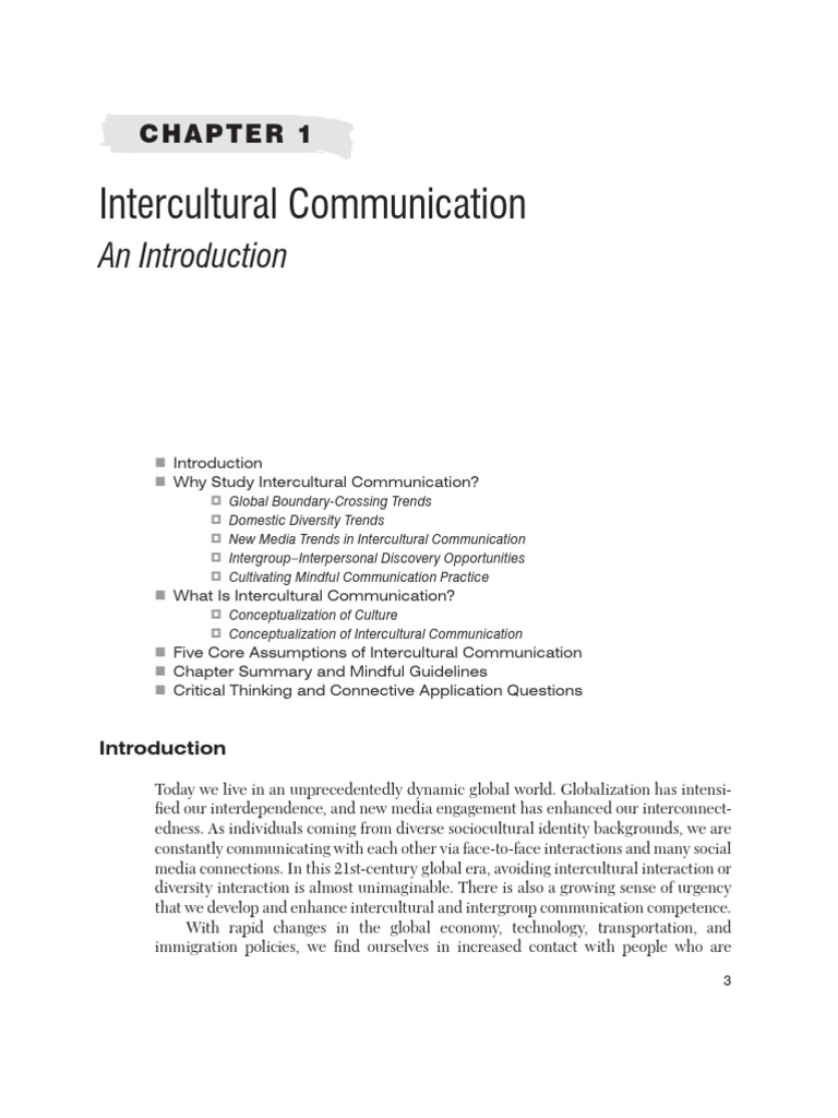 Communicating Across Cultures - (1. Intercultural Communication An ...