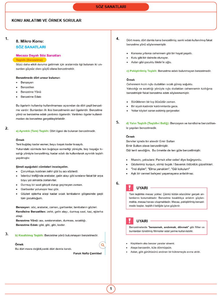 Söz Sanatlari | PDF