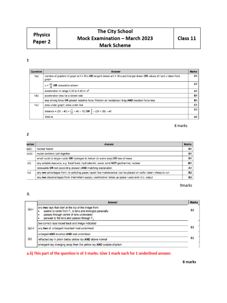 Physics P2 11 MS Revised - 2 | PDF