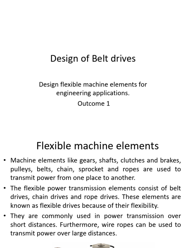 Belt Drive Design for Power Transmission | PDF | Belt (Mechanical ...