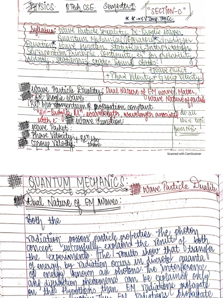 Physics Section C (B.tech CSE) | PDF