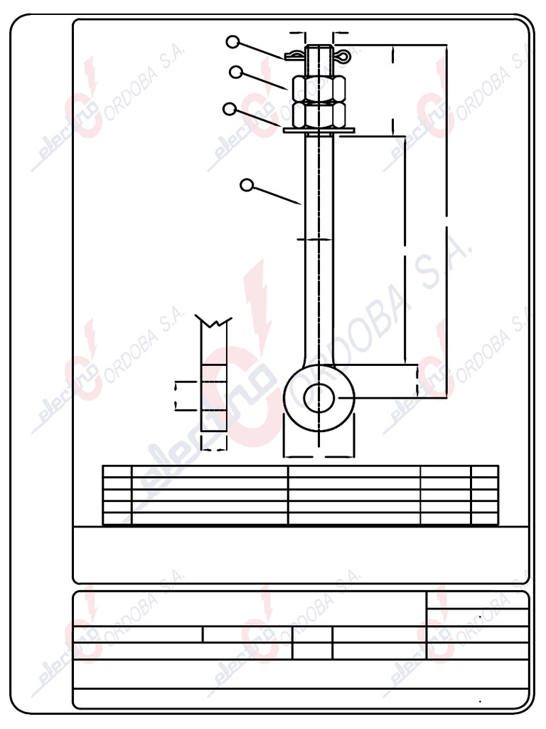 BULON Ø3/4" CON OREJA - L:270mm: Electro Cordoba S.A. Ingenieria de ...