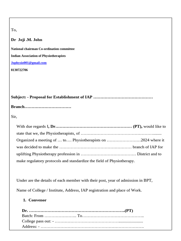 Iap District Application Form | PDF