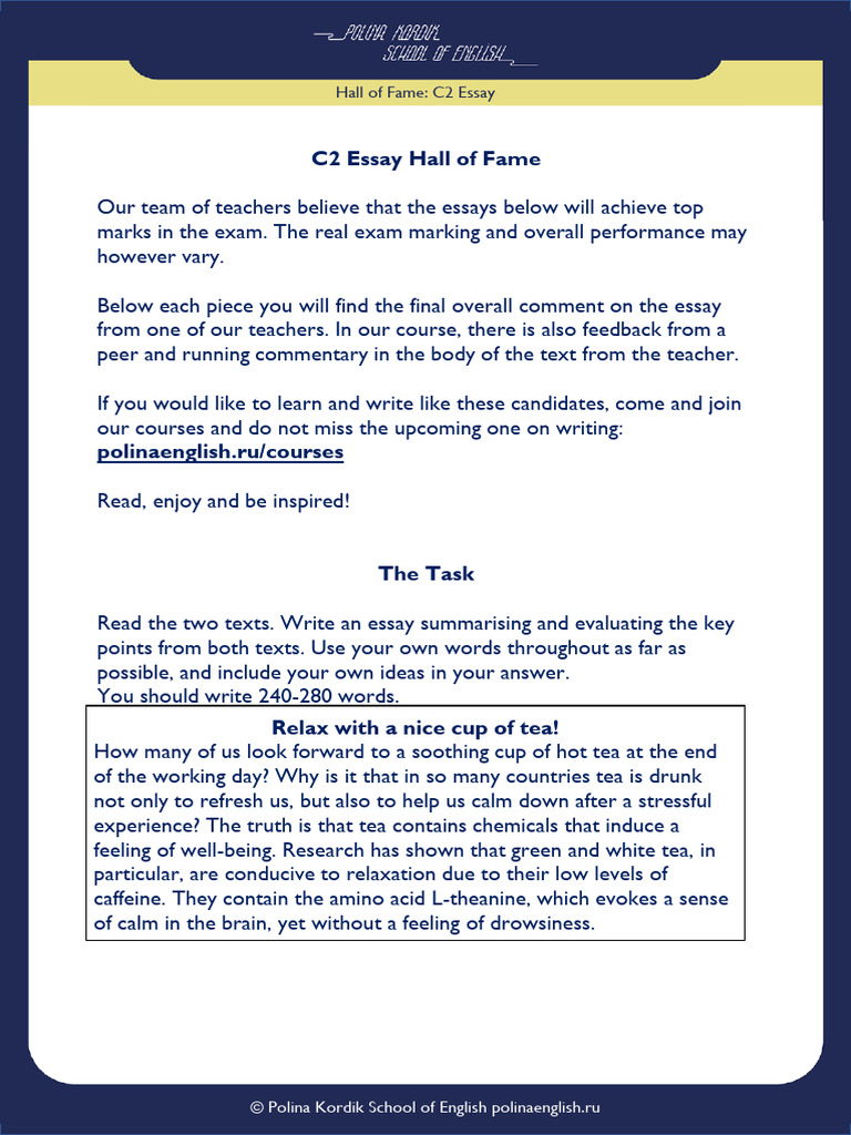 С2 Proficiency Best Essays | PDF | Relaxation (Psychology) | Meditation