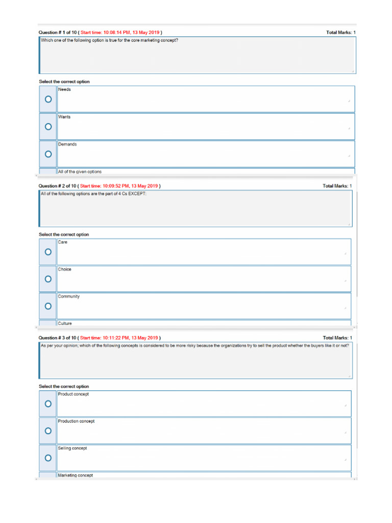 mgt301 Unsolved Quiz No 1 | PDF