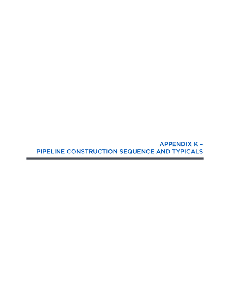 Appendix K - Pipeline Construction Sequence Typicals - 508 | PDF
