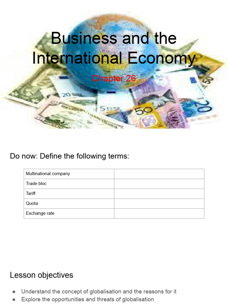Business and The International Economy | PDF | Exchange Rate ...