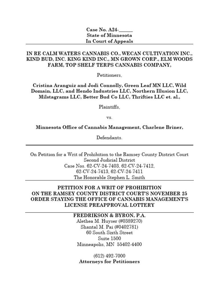 Petition for Writ of Prohibition-c | PDF | Writ Of Prohibition | Injunction