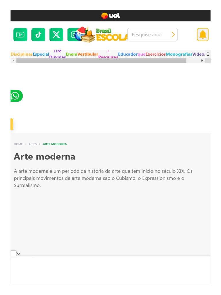 Características da Arte Moderna | PDF | Modernismo | Arte abstrata