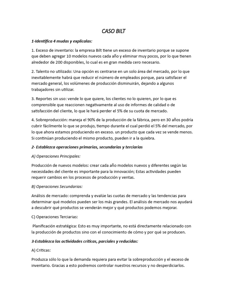 Optimización de Operaciones en Bilt | PDF | Mercado (economía) | Marketing