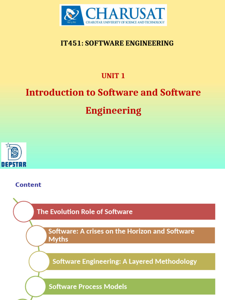 Chapter-01-Introduction To Software and Software Engineering | PDF | Software Development ...