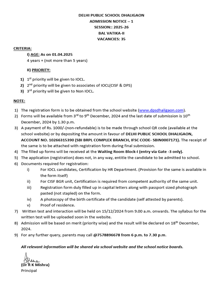 BV Ii Notice-1 | PDF