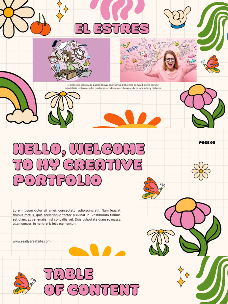 Pink and Beige Cute Playful Creative Portfolio Presentation | PDF ...