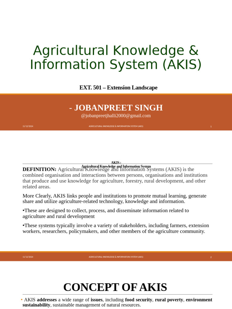 Agricultural Knowledge Systems | PDF | Agriculture | Innovation