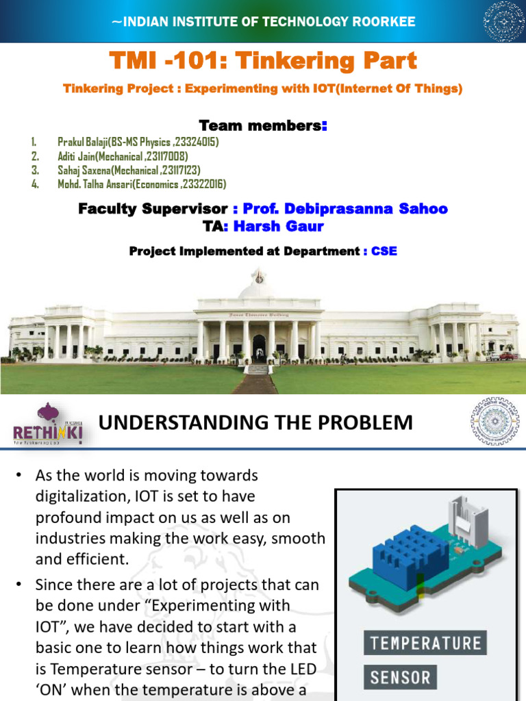 TMI final ppt | PDF | Arduino | Internet Of Things