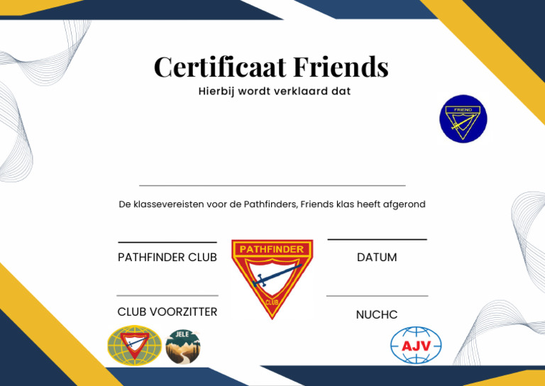 Certificaat Padvinderclub PDF | PDF