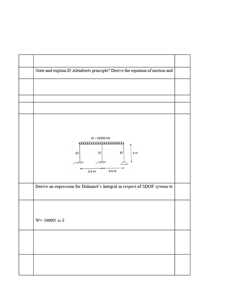 20MST14 Structural Dynamics | PDF | Motion (Physics) | Physical Phenomena