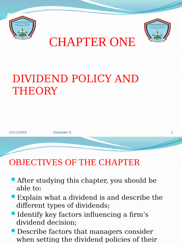 FM.2 Ch.1 | PDF | Dividend | Cost Of Capital