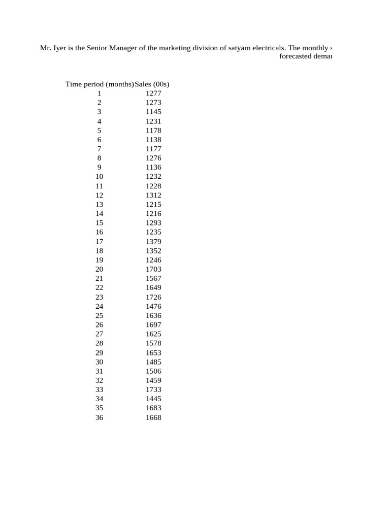Forecasting Class Exercises | PDF | Errors And Residuals | Teaching Mathematics