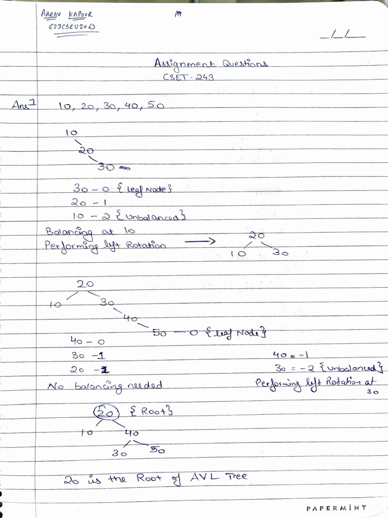DSA Assignment | PDF