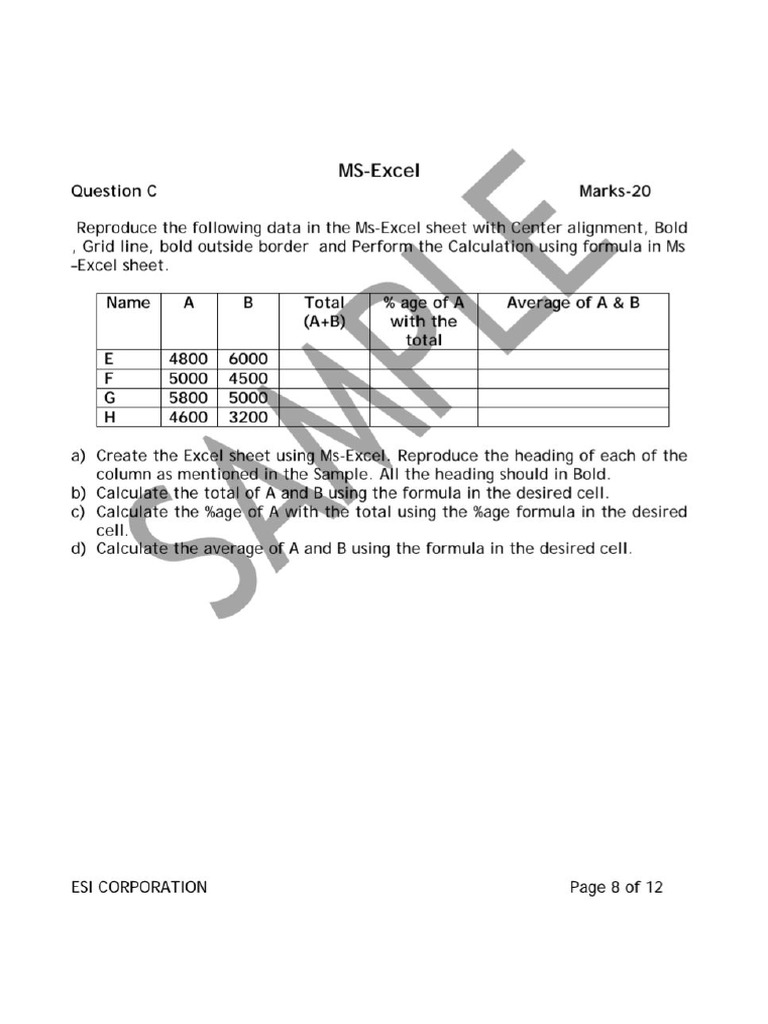 Excel | PDF Excel | PDF