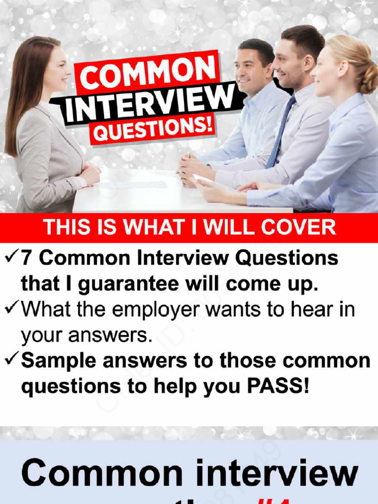 7+Common+Interview+Questions+and+Answers+Slide+Deck Tracked | PDF