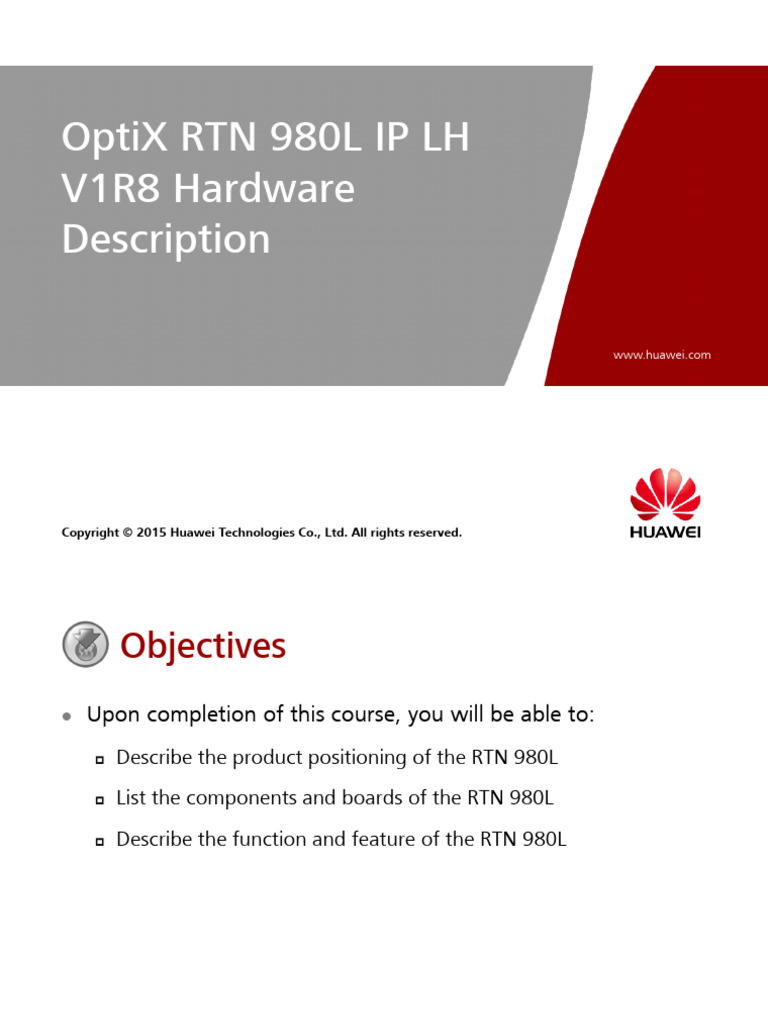 OptiX RTN 980L IP LH V1R8 Hardware Description | PDF | Optics ...