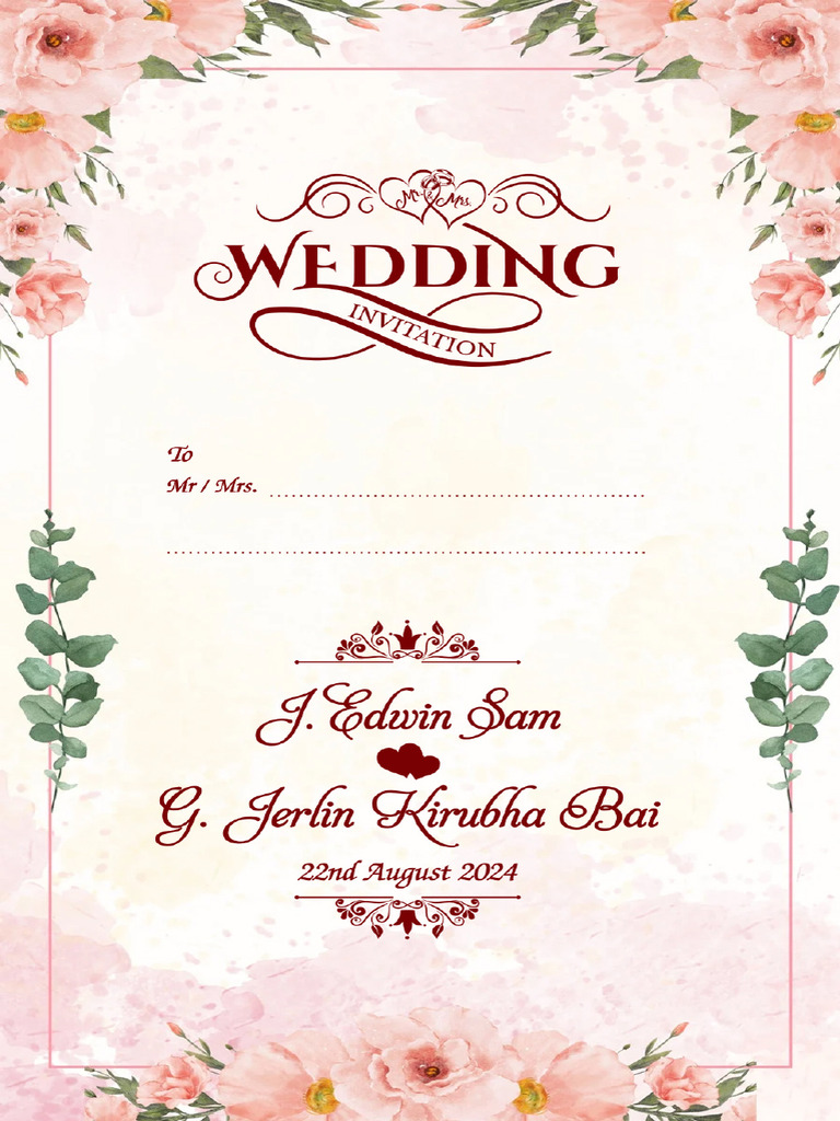 Edwin_Wedding Invitation | PDF