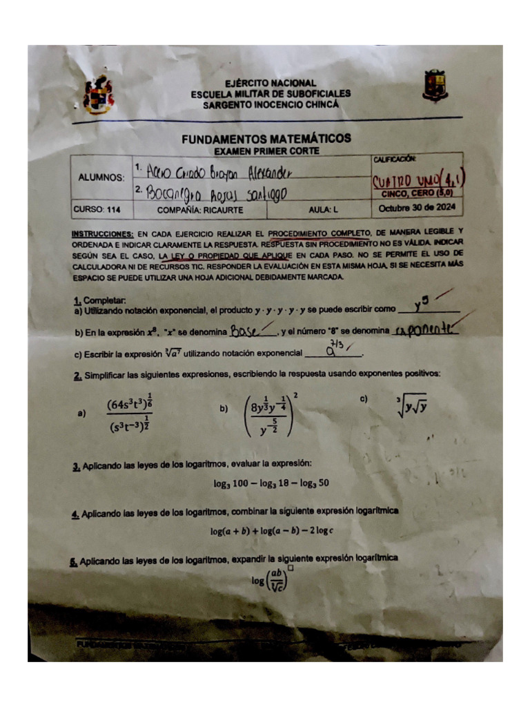 Evaluacion Matemáticas | PDF
