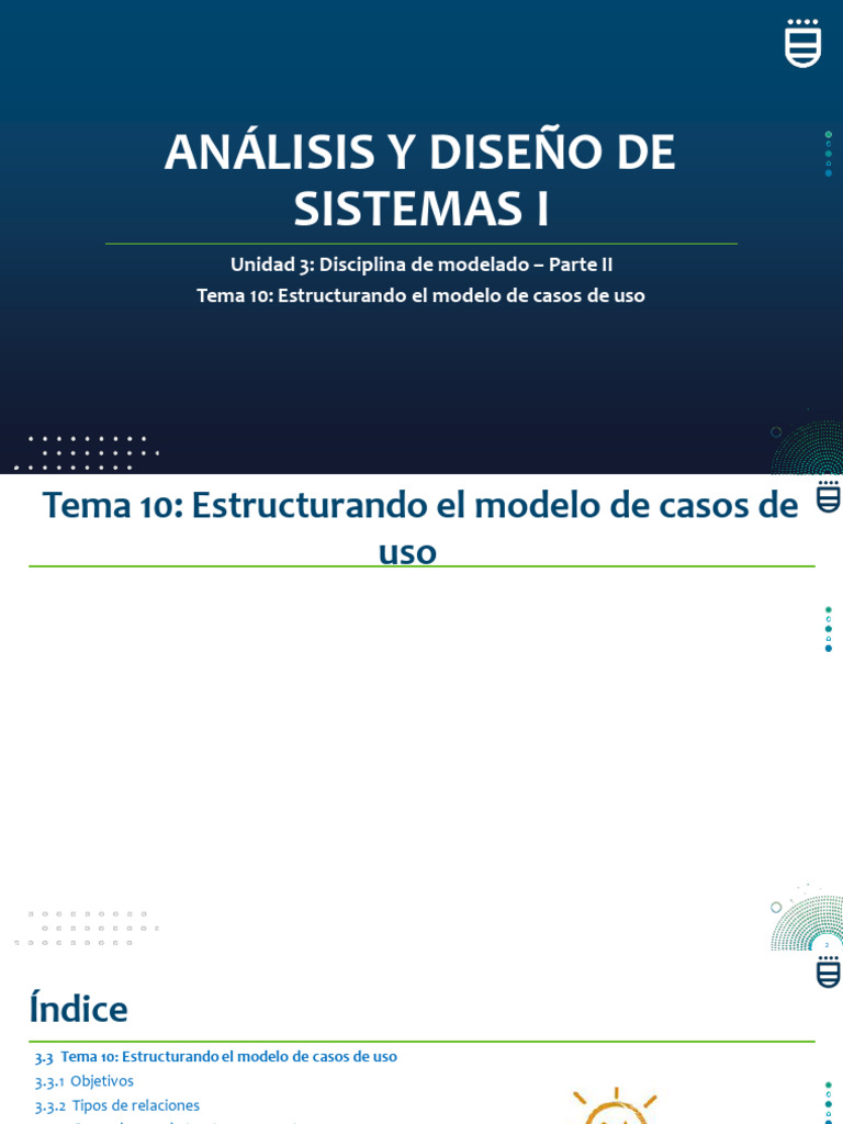 PPT U03 T10 2021 03 Analisis y Diseño de Sistemas I (2392) | PDF | Caso de uso | Ingeniería de ...