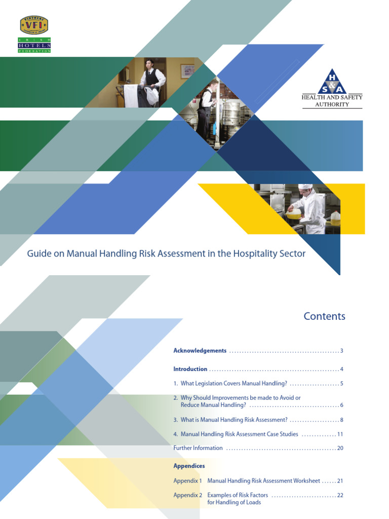 HSA - IE Guide On Manual Handling Risk Assessment in Hospitality Sector ...