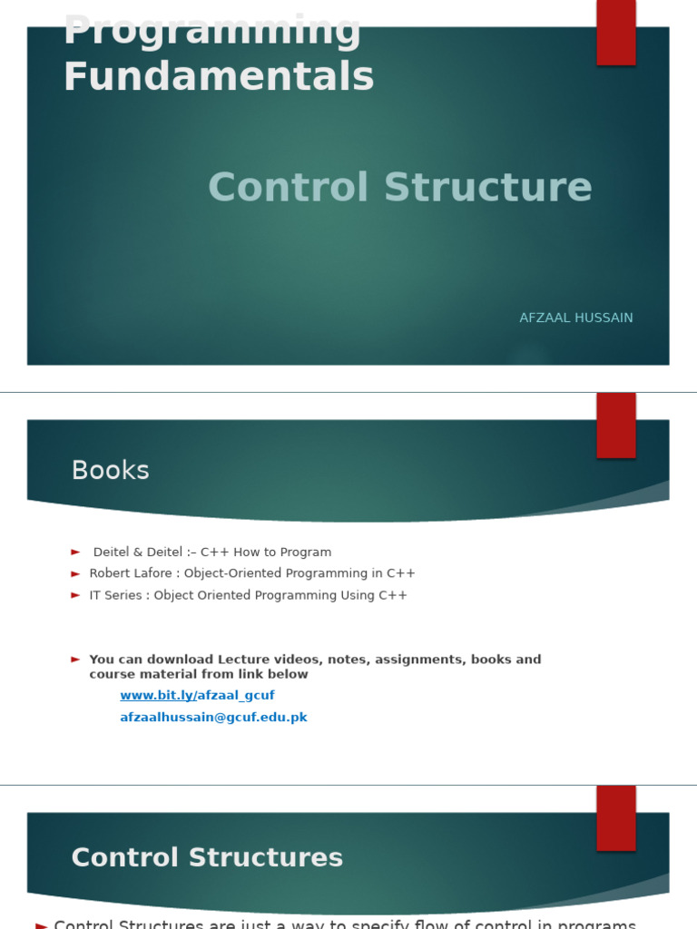 3 Control Structures - If and Switch | PDF | Control Flow | C++