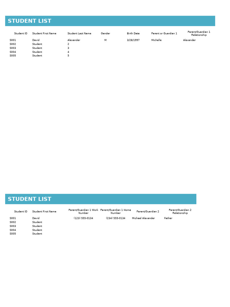 Student Attendance Record Template For Excel | PDF | Microsoft Excel ...