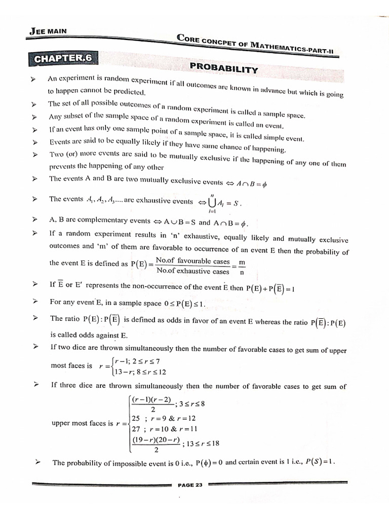 Probability, Random Variables, Distributions Core Concepts | PDF