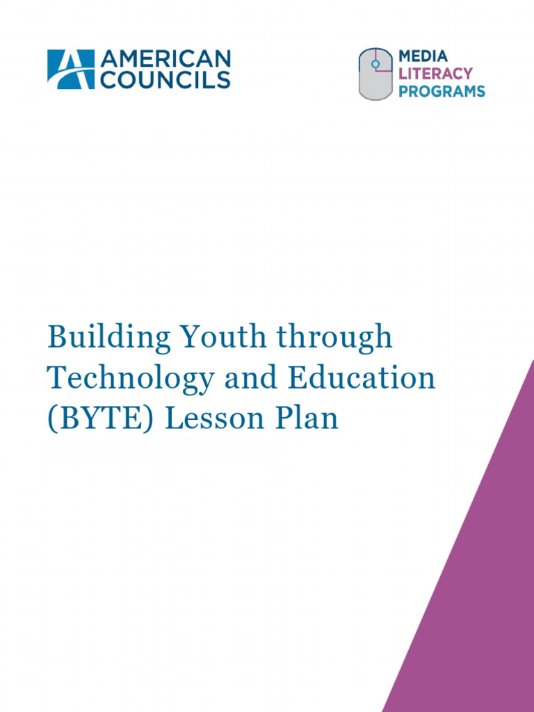 BYTE Teacher Lesson Plan English | PDF | Artificial Intelligence ...