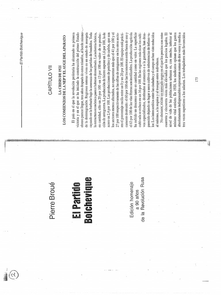Broué El Partido Bolchevique Seleccion | PDF