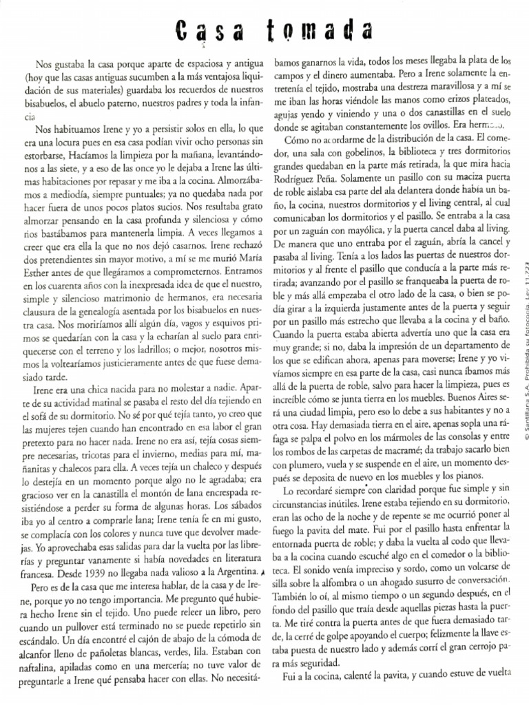 Casa Tomada | PDF