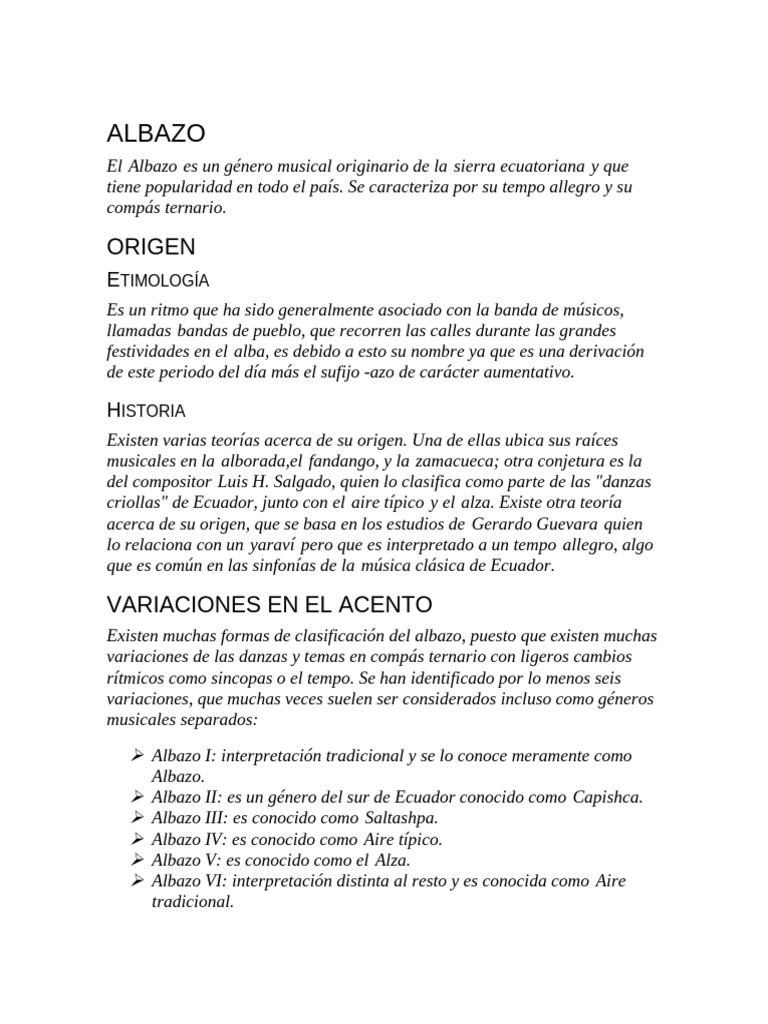 Albazo ECA | PDF