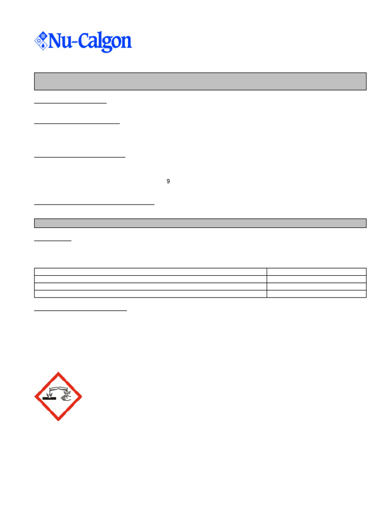 Cal-Brite Limpiador NP 4133-08 | PDF | Agua | Toxicología