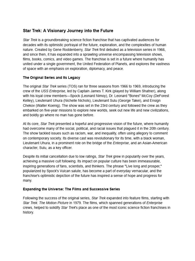 trek | PDF | Star Trek: The Original Series | Star Trek