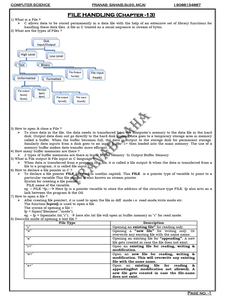 File Handling Chapter 13 Converted Pdf Pointer Computer Programming Computer File 9082