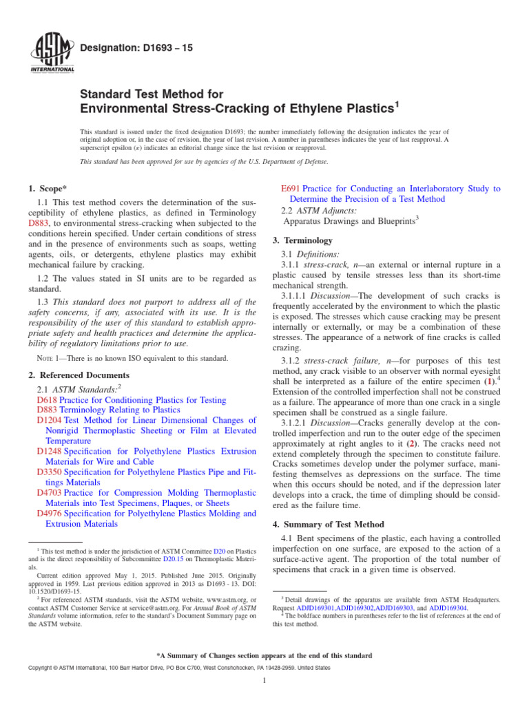 Astm D 1693 | PDF