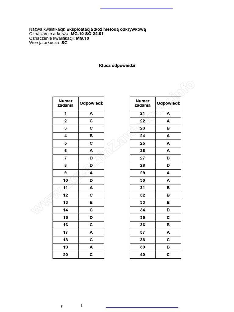 mg10 st22 Pis Klucz | PDF