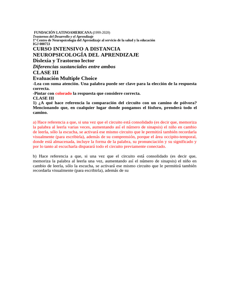 NPS - Apje.dislexia y T.L. Claseiii-Evaluación | PDF | Dislexia | Palabra