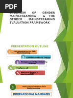 Gender Mainstreaming Evaluation Framework (GMEF) : Its Basic Features ...