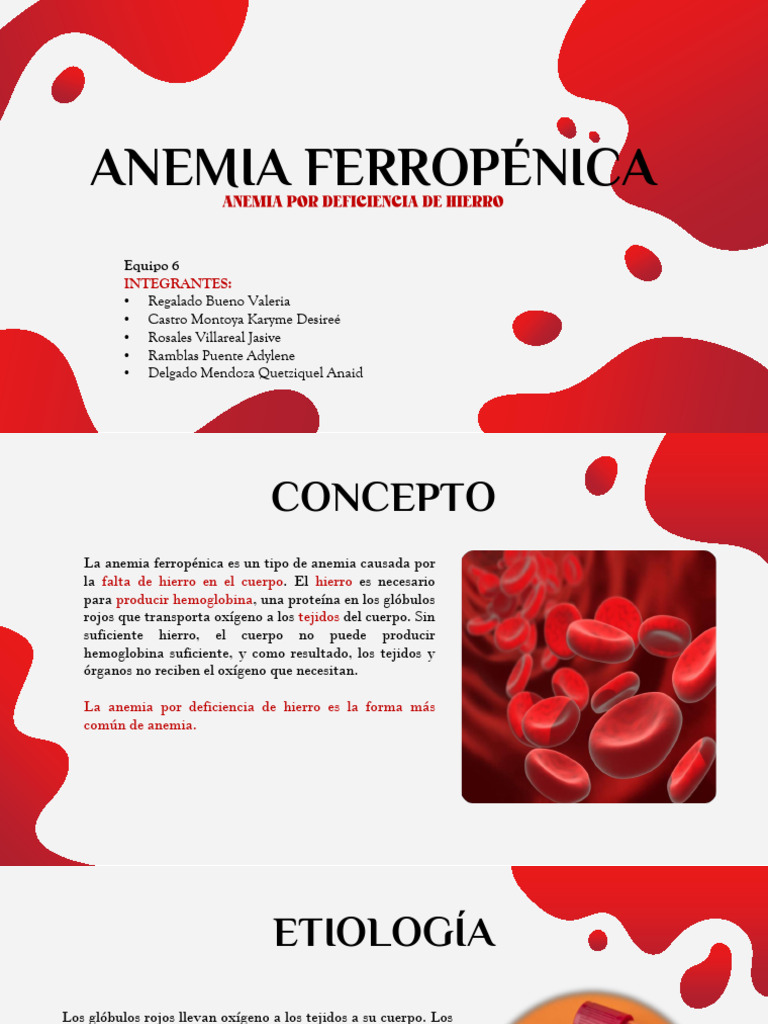 Anemia Ferropénica: Causas y Tratamiento | PDF | Anemia | Glóbulo rojo