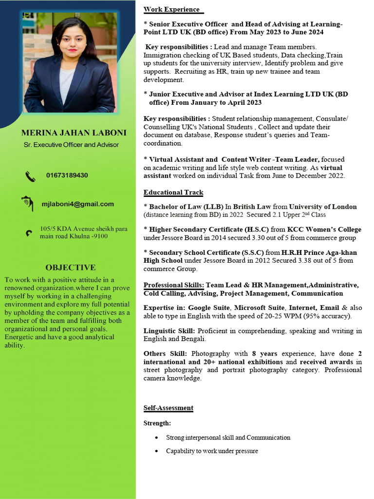 CV 112024-Merina Laboni | PDF