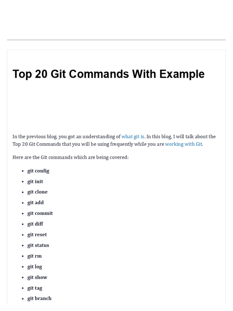 Git Commands With Examples Pdf Utility Software Operating System 3058